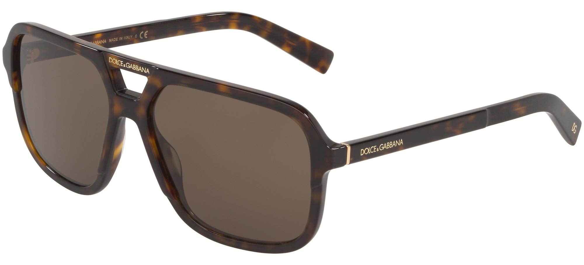 Dolce & Gabbana DG 4354 502/73 Havana Plastic Square Sunglasses Brown Gradient Lens