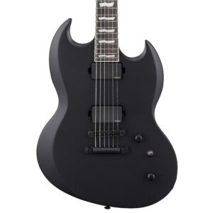 esp ltd viper-400 baritone electric guitar, black satin