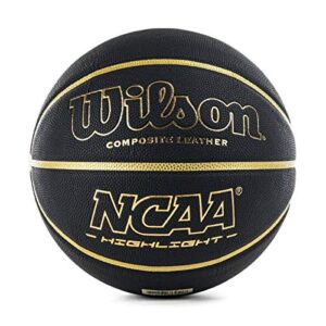 wilson men's ncaa highlight basketball, black/gold, official