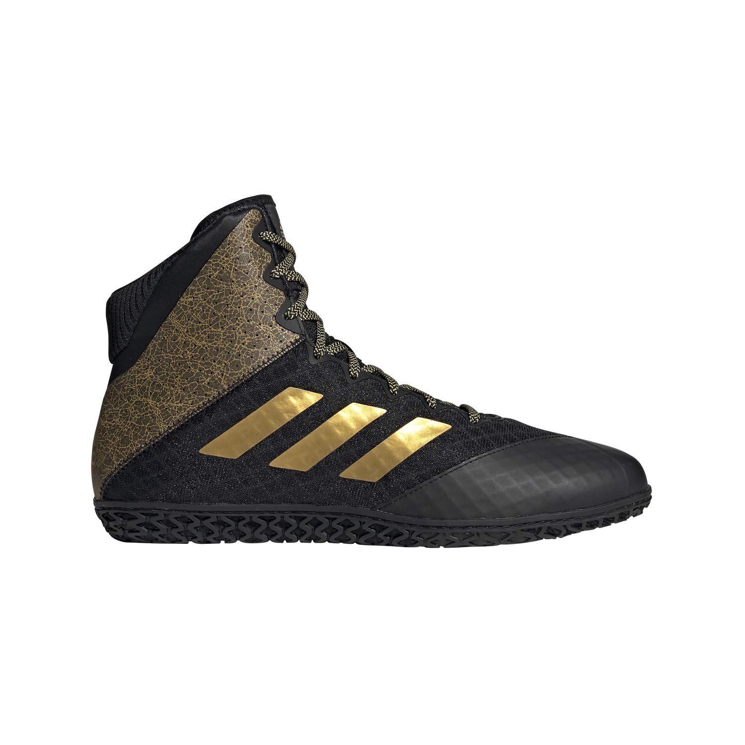 adidas Mat Wizard Hype Black/Gold Wrestling Shoes 7.5