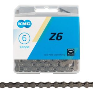 kmc, z6, chain, speed: 5/6, 7.3mm, links: 116, black