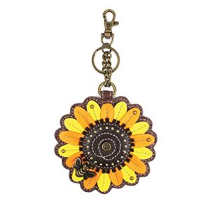 CHALA Plant Life Collection Women's Decorative Key Fob/Coin Purse Accessory (Sunflower)