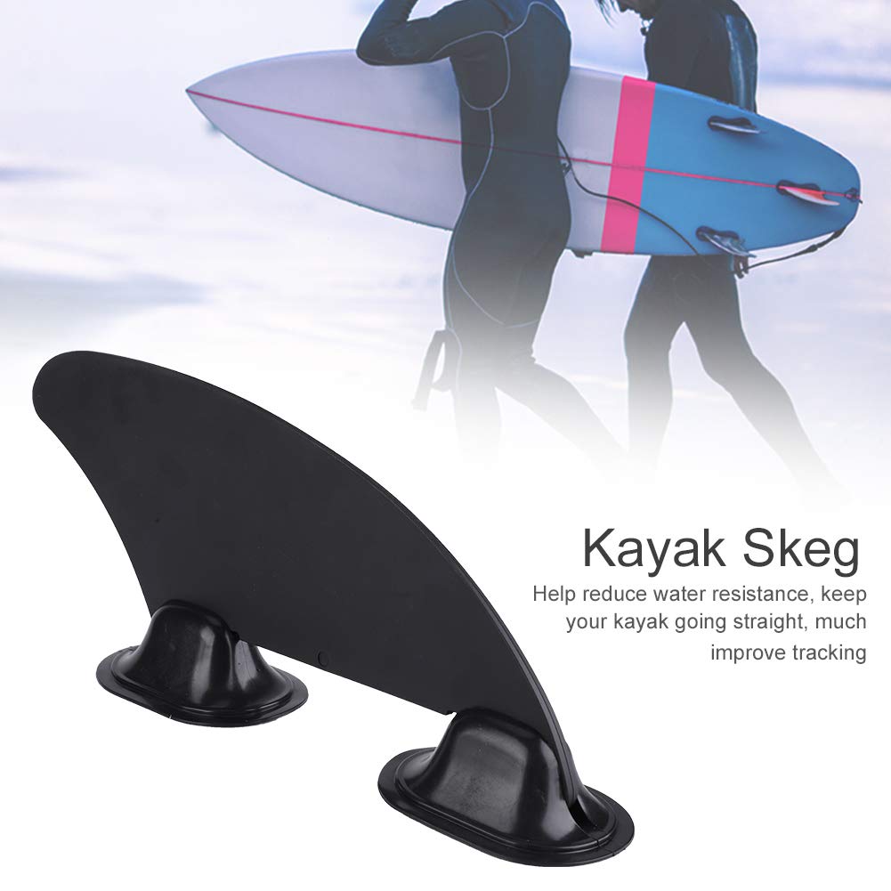 Tracking Fin,Kayak Skeg Tracking Fin Integral Fin Mounting Points Black Watershed Board Kayak Boats Canoe Accessories Skeg for Kayak