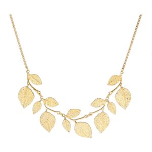 cenapog bohemian glitter hammered leaf collar necklace for women plant necklace chunky tree life choker necklace vintage sparkly bib necklace for evening party fashion jewelry (gold)