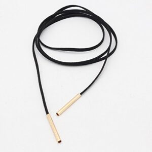 Kercisbeauty Summer Boho Black Velvet Long Rope Choker Necklace with Silver Gold Pendant for Women Party (Pattern 1)