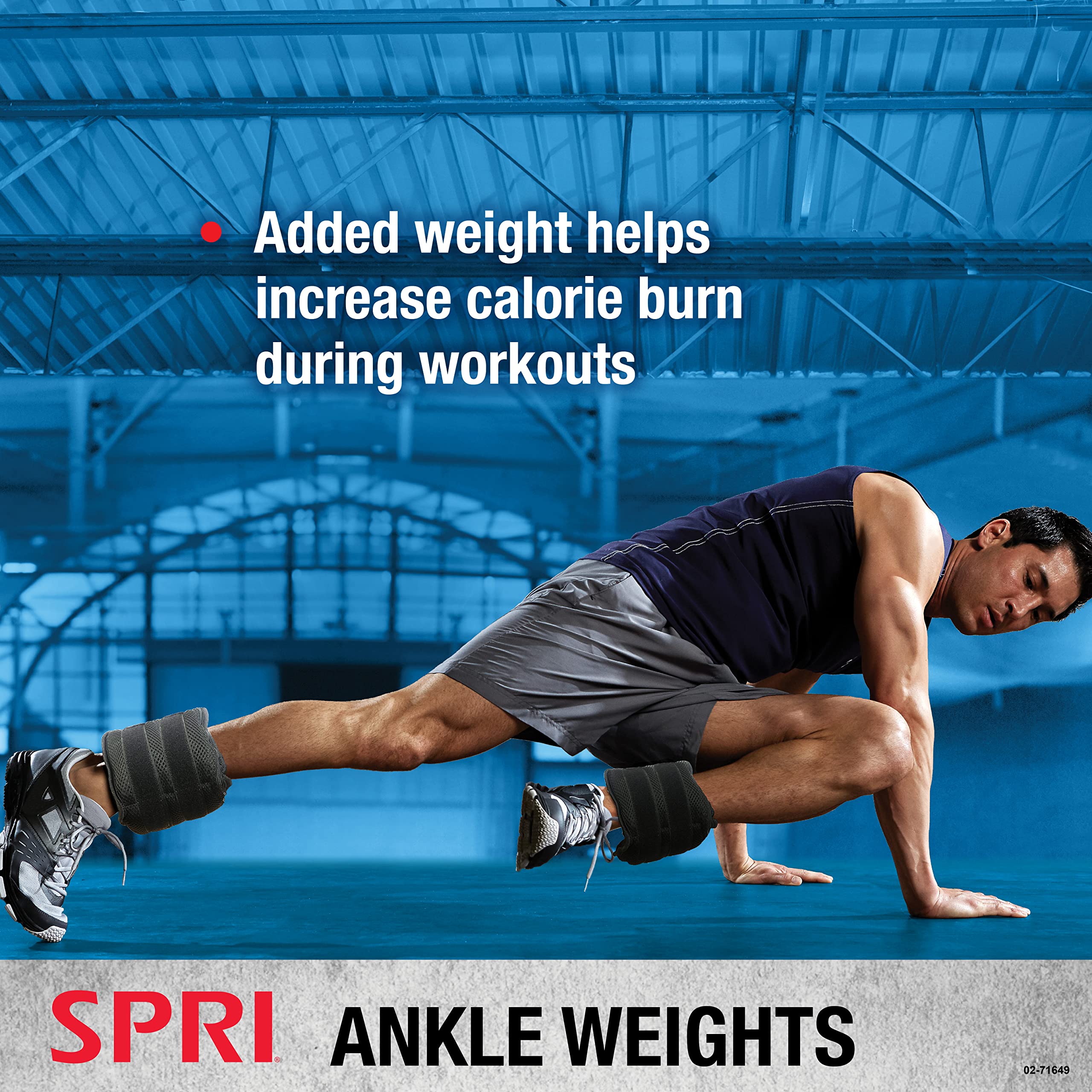 SPRI Adjustable Ankle Weights - Walking Weights for Strength Training Exercises, Resistance Endurance Workouts, General Fitness - For Strengthening & Toning Lower Body - 5lb Set (2.5lb Each)