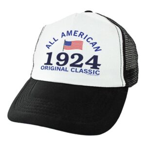 100th birthday gifts all american 1924 original classic hat turning 100 birthday party trucker hat black