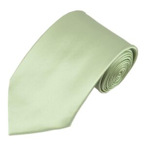 romario manzini solid light sage green color standard men's necktie