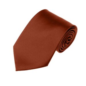 romario manzini solid cinnamon color standard men's necktie