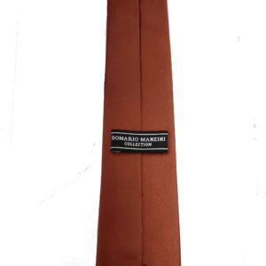 Romario Manzini Solid Cinnamon Color Standard Men's Necktie