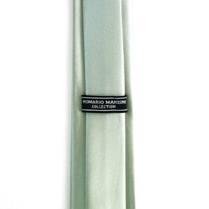 Romario Manzini Solid Light Sage Green Color 2" Skinny Men's Necktie