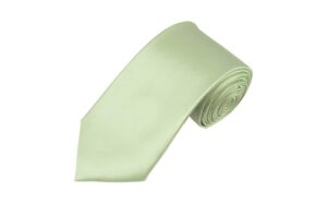 romario manzini solid light sage green color 2.75" slim men's ties