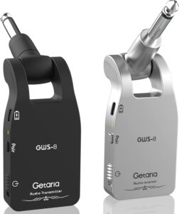 getaria wireless guitar system 2.4ghz wireless guitar transmitter receiver electric guitar wireless rechargeable lithium battery audio guitar wireless system