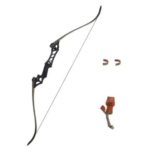 sinoart falcon 60" takedown hunting recurve bow metal riser 70 lbs black/camo right handed (black)