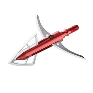 bloodsport gravedigger extreme 4-blade hunting hybrid mechanical broadhead with cut-on-contact tip - 100 grains | 2.25" cutting diameter | 3 pack