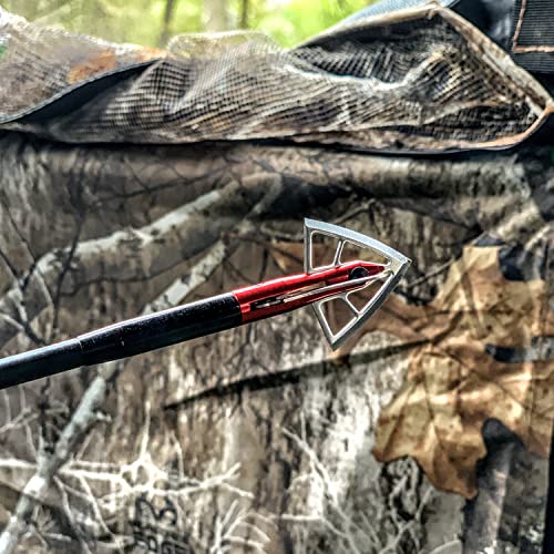 BLOODSPORT Gravedigger Extreme 4-Blade Hunting Hybrid Mechanical Broadhead with Cut-on-Contact Tip - 100 Grains | 2.25" Cutting Diameter | 3 Pack