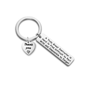 fotap instructor keychain instructor appreciation gift instructor retirement gift professor, mentor thank you gift (instructor keychain)