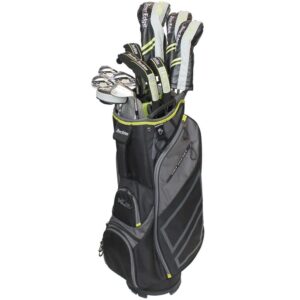 tour edge hl3 to-go mens complete golf set reg flex-graphite-rh, black/grey/green, regular, hksrgr10.b