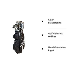 Tour Edge HL4 to-Go Mens Complete Golf Set Uniflex-Steel-RH, Black/White, one Size (HNSRSU13.B)