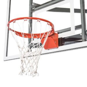 Goalsetter MVP 72" Glass In-Ground Height Adjustable Basketball Hoop System with Collegiate Breakaway Rim