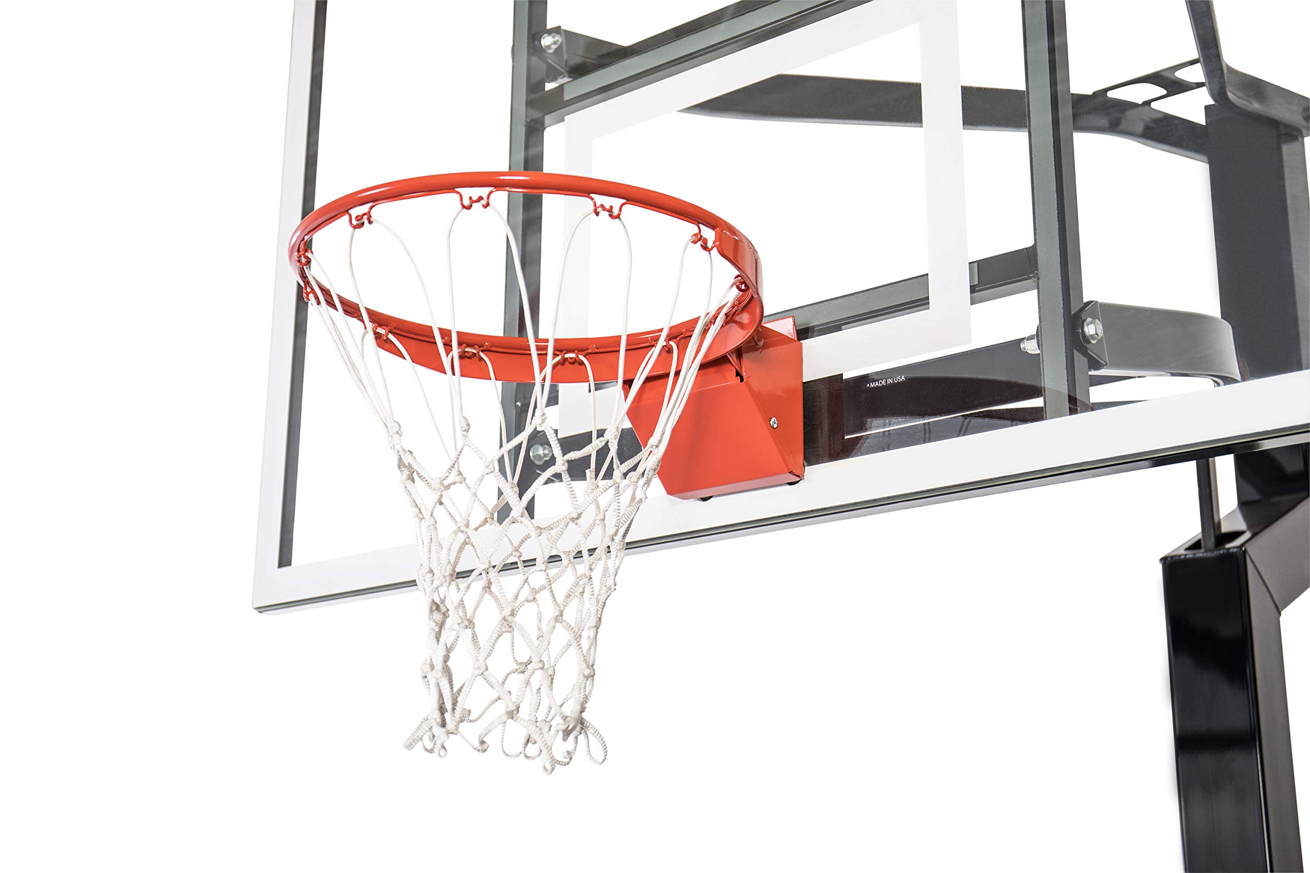 Goalsetter MVP 72" Glass In-Ground Height Adjustable Basketball Hoop System with Collegiate Breakaway Rim