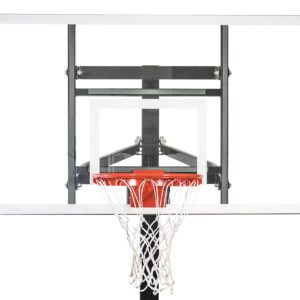 Goalsetter MVP 72" Glass In-Ground Height Adjustable Basketball Hoop System with Collegiate Breakaway Rim