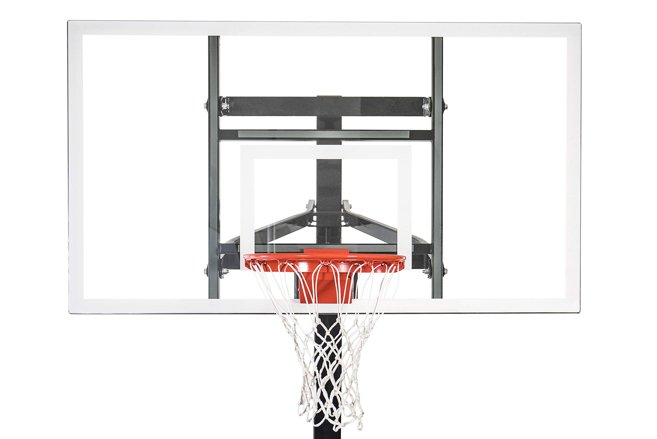 Goalsetter MVP 72" Glass In-Ground Height Adjustable Basketball Hoop System with Collegiate Breakaway Rim