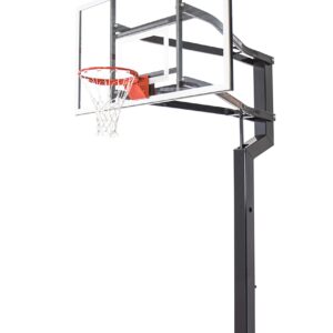 Goalsetter MVP 72" Glass In-Ground Height Adjustable Basketball Hoop System with Collegiate Breakaway Rim