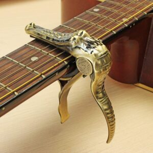 Alice A007G/BR Aluminum Alloy Bronze Alligator Shape Acoustic Guitar Capo