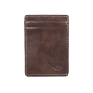 dockers men's front pocket wallet, brown, one size