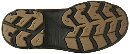 Skechers Mens Resment-korver Chelsea Side Zip Hiking Boot, Dark Brown, 6.5 Extra Wide US