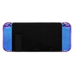 eXtremeRate DIY Replacement Shell Buttons for Nintendo Switch & Switch OLED, Chameleon Purple BlueCustom Housing Case with Full Set Button for Joycon Handheld Controller - Console Shell NOT Included