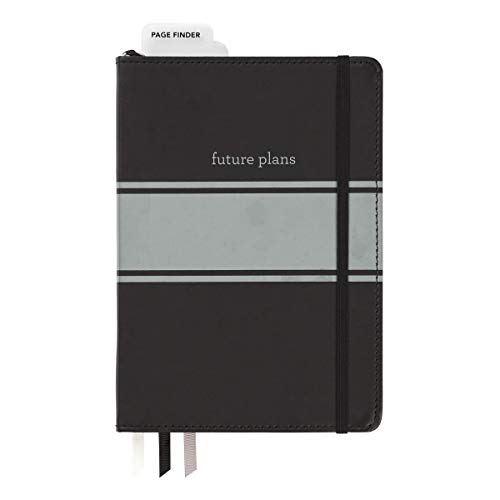 C.R. Gibson Black Leatherette Freestyle Organizer and Planner Dot Grid Notebook, 6'' W x 8.5'' L, 240 Pages