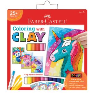 faber-castell do art coloring with clay unicorn & friends - clay set for kids - arts and crafts for kids