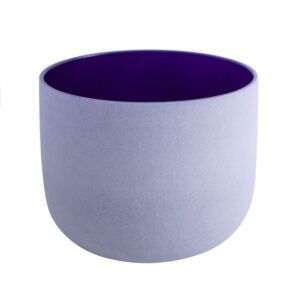 energysound indigo color frosted a note third eye chakra quartz crystal singing bowl 7 inch mallet and o-ring included