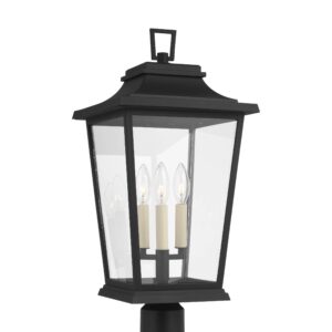 feiss generation lighting-sean lavin-3 light outdoor post lantern in traditional style-10.63 inch wide by 22.63 inch tall