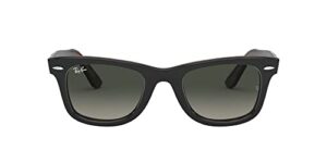 ray-ban rb2140 original wayfarer square sunglasses, grey on havana/light grey gradient dark grey, 50 mm