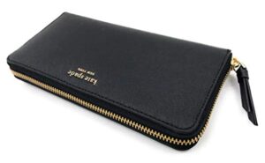 kate spade new york women's large continental faux leather wallet cameron acrylic black