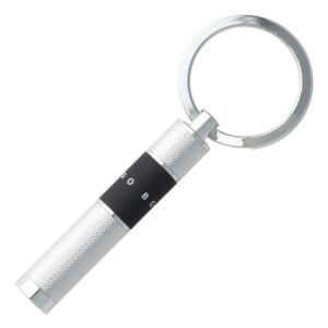 hugo boss key ring ribbon keyring, 6 cm,chrome