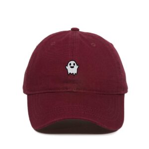 dsgn by dna ghost baseball cap embroidered cotton adjustable dad hat burgundy