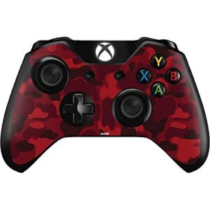 skinit decal gaming skin compatible with xbox one controller - originally designed red street camo design