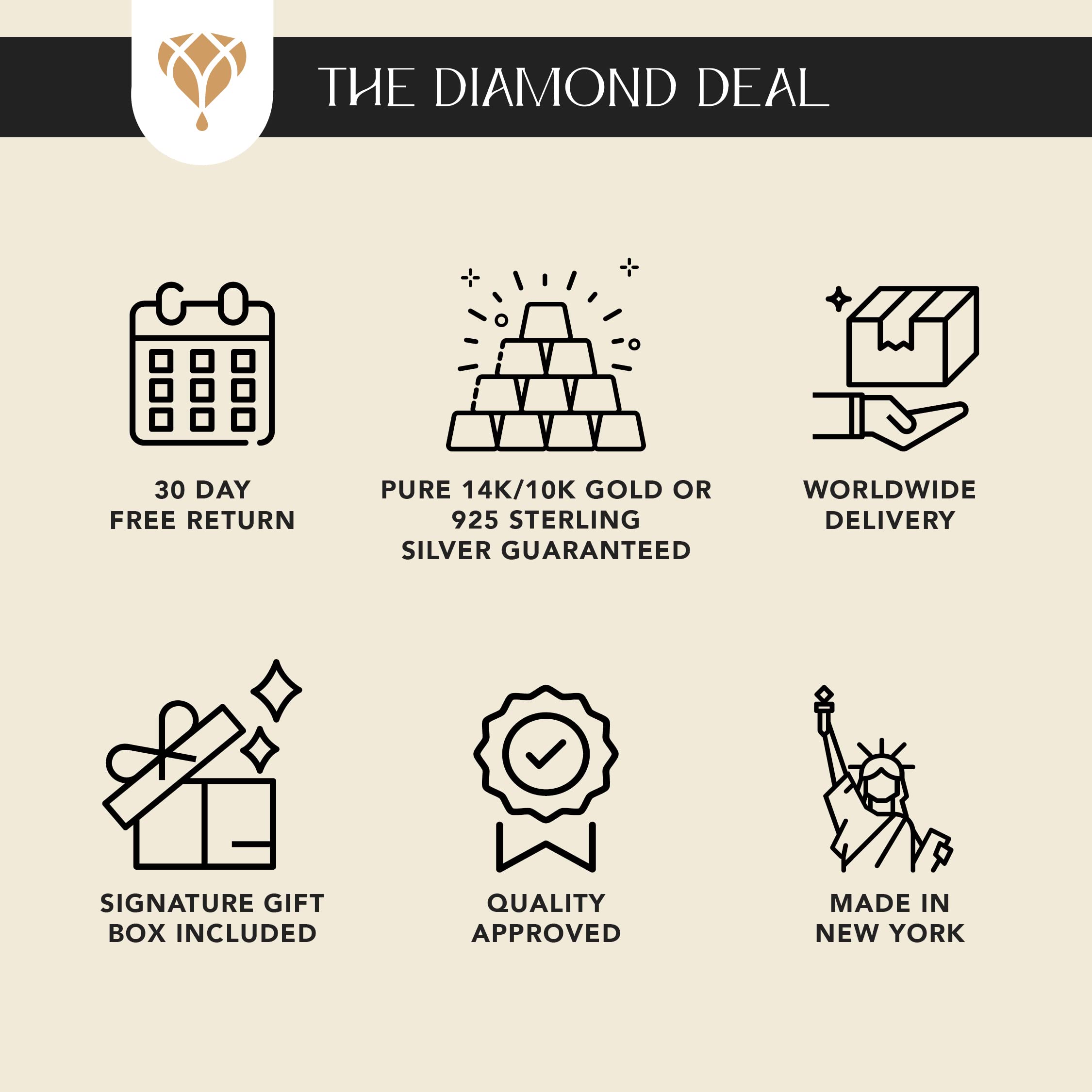 The Diamond Deal 14k Solid Yellow or White Gold 2.9mm Shiny Heart Chain Necklace or Bracelet Bangle or Anklet for Pendants and Charms with Lobster-Claw Clasp (7" And white-gold)