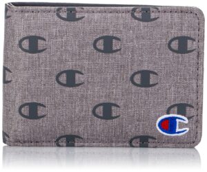 champion graphic wallet, heather grey, one size