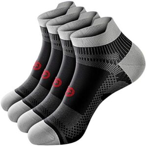 paplus low cut compression socks for men and women, no show ankle running compression foot socks with arch support for plantar fasciitis, cyling, athletic, flight, travel, nurses