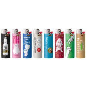 BIC Special Edition Cutting Edge Series Lighters, Set of 8 Lighters