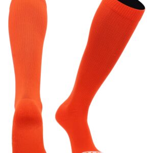 MadSportsStuff Pro Line Over the Calf Baseball Socks (Orange, Small)