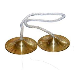 brass metal manjira manjeera hand cymbals percussion kirtan pooja hare krishna