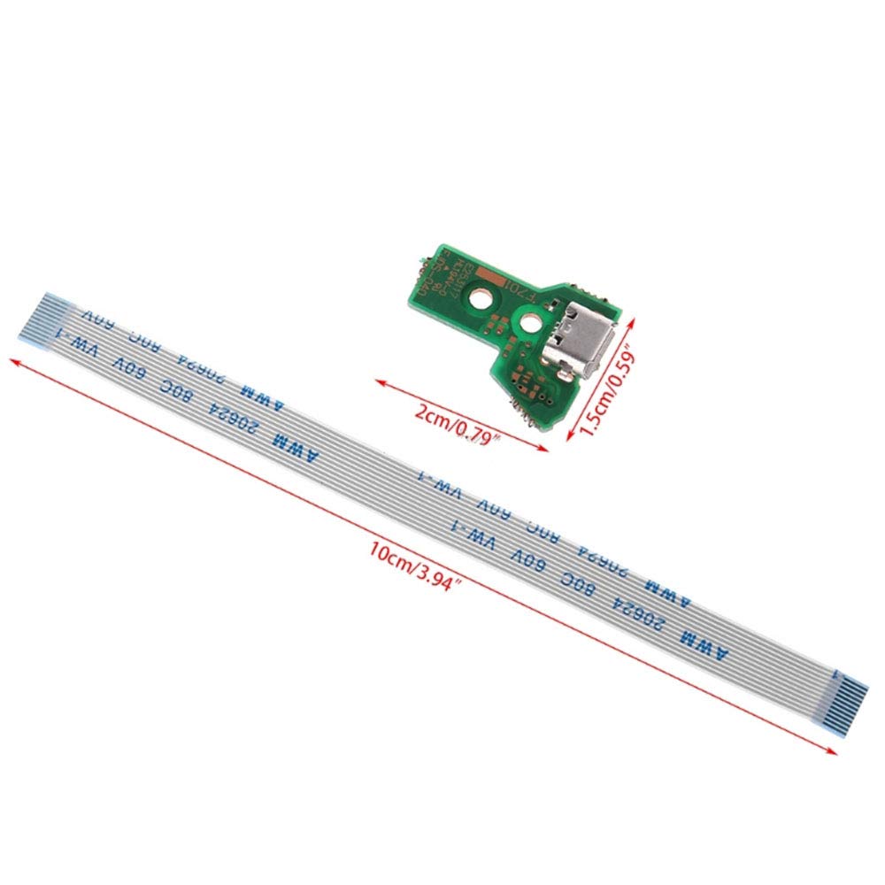 USB Charging Port Socket Board JDS-040 JDS 040 for Sony Playstion 4 PS4 Controller + 12 Pin Ribbon Cable