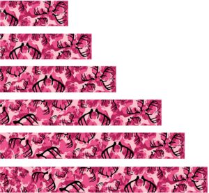 white water archery non-laminated pink deer camo arrow wraps 15 pk choose length width (9, 1.4)