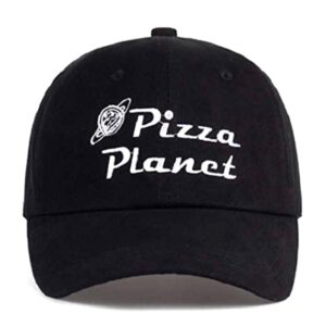 home fashion diy pepperoni pizza adult cotton embroidered low profile baseball dad caps adjustable (black style 6)